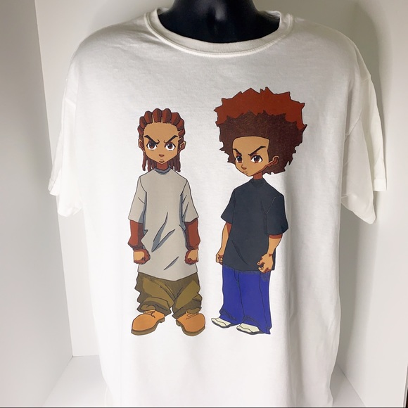 The Boondocks | Shirts | The Boondocks Riley And Huey Tshirt Whiteblack ...